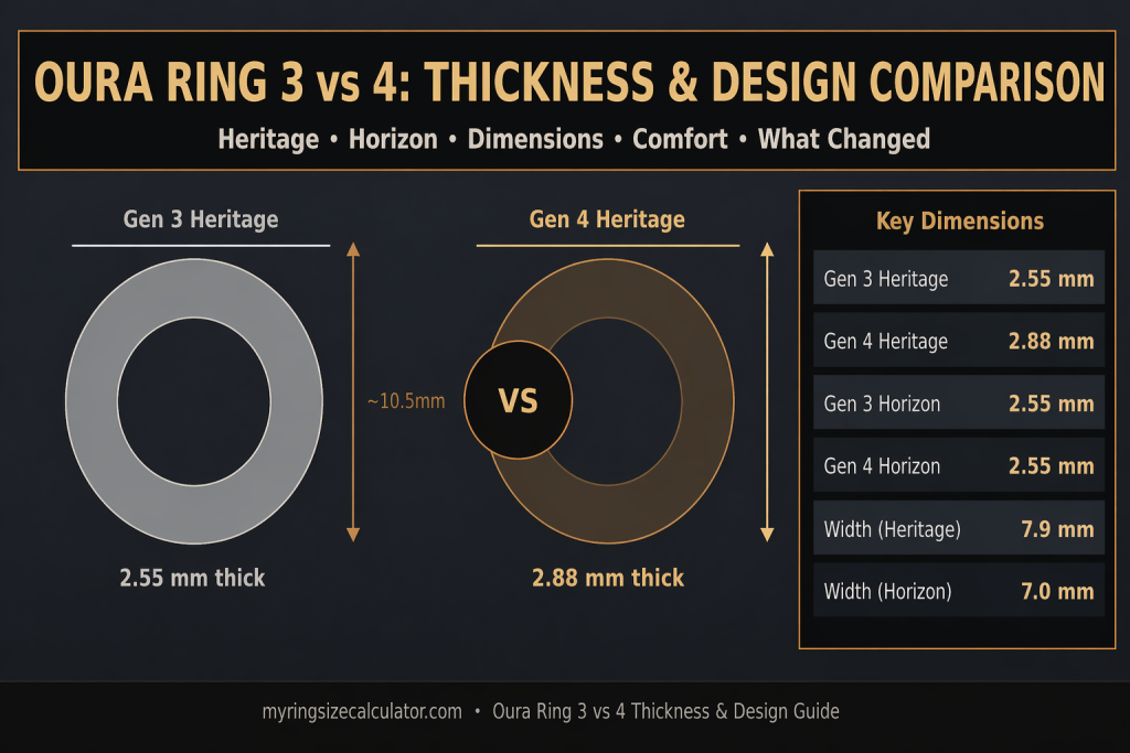Oura Ring 3 vs 4 Thickness: Design Differences & Comfort (2026)